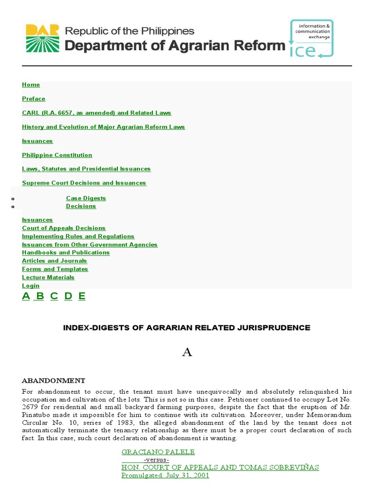 Dar Case Digest | PDF | Leasehold Estate | Lease