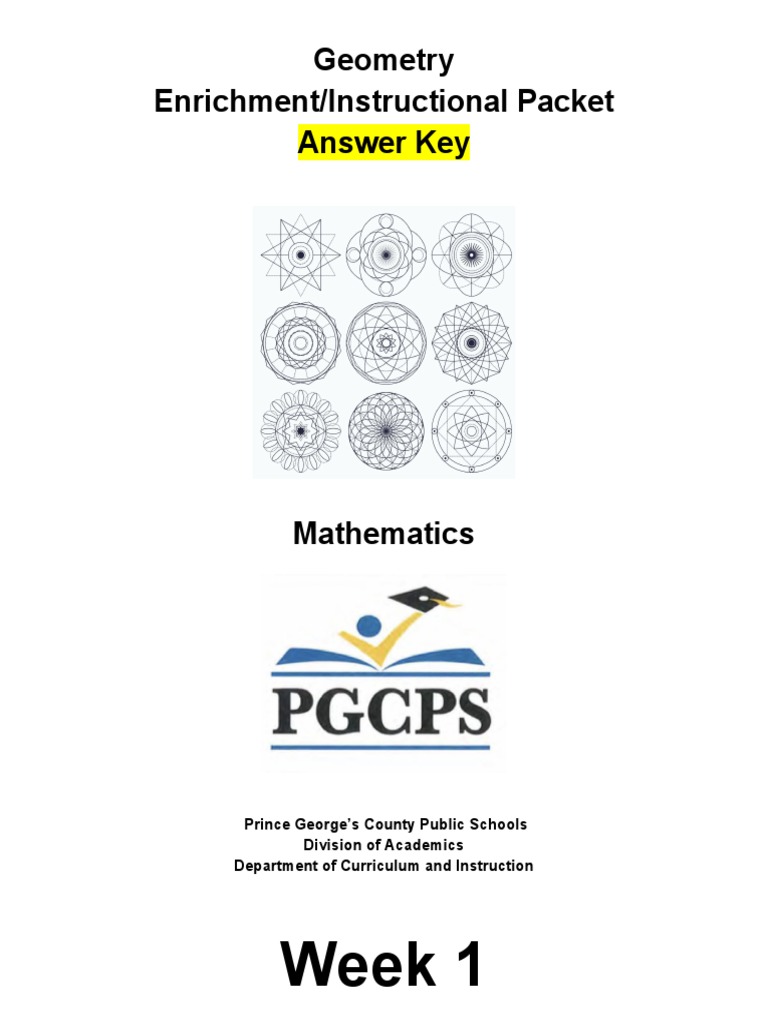 Geometry Enrichment Packet - Answer Key PDF | PDF | Trigonometric ...