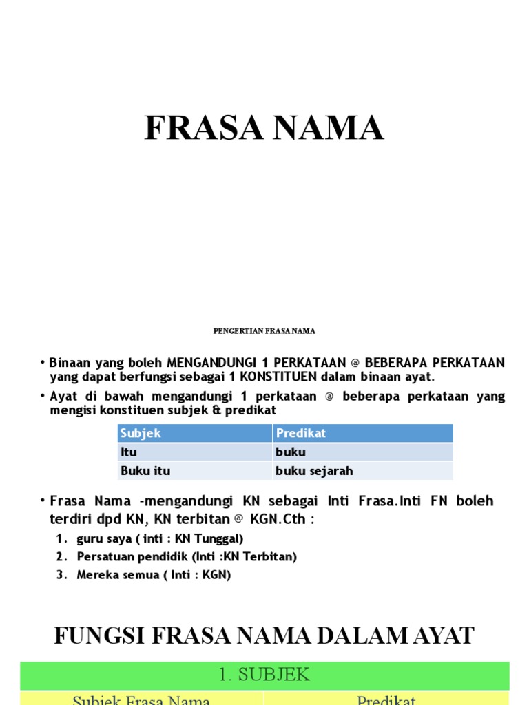 Frasa Nama | PDF