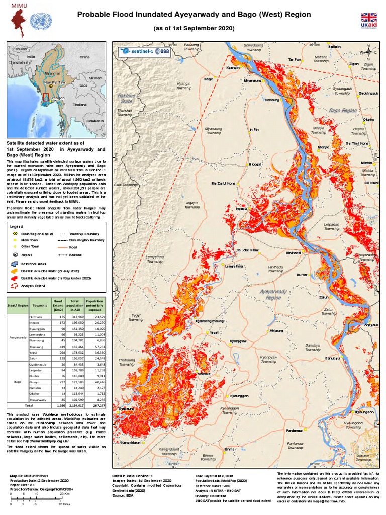 Map Flood-Area in Ayeyarwady and Bago As of 01sep MIMU1515v01 02sep2020 ...