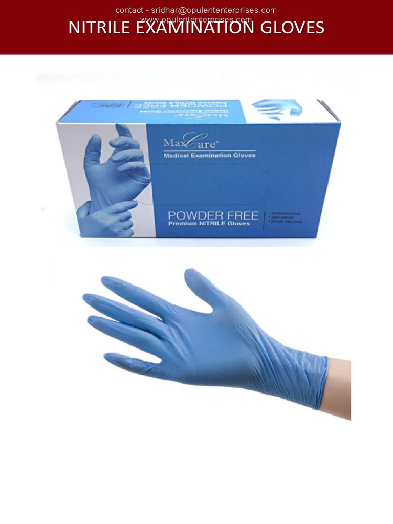 Maxcare - Gloves - Certifications - Opulent | PDF