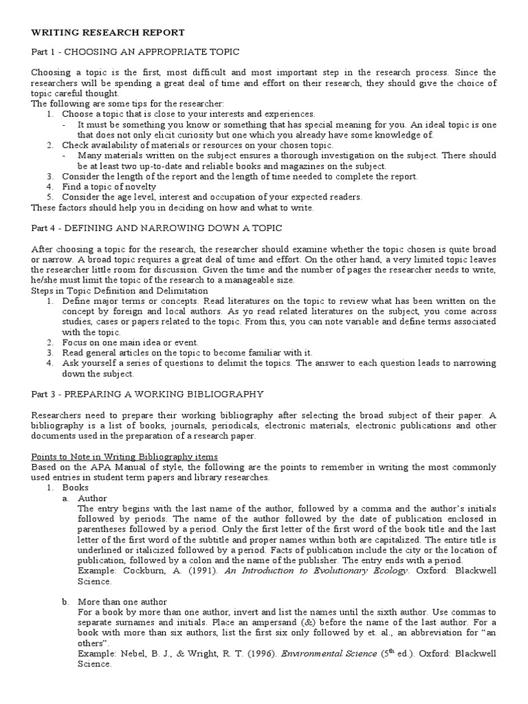 Choosing an Appropriate Topic and Narrowing Down Research: A Guide to ...