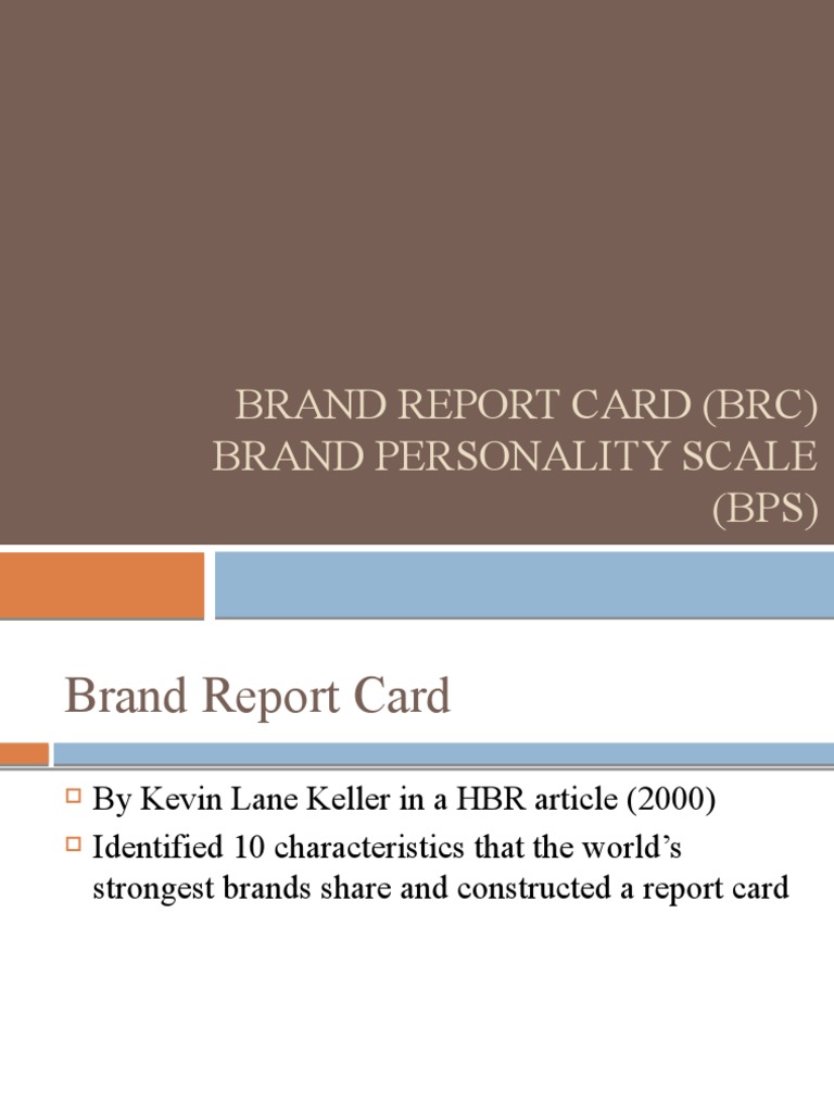 BRC Brand Report Card | PDF | Brand | Brand Management