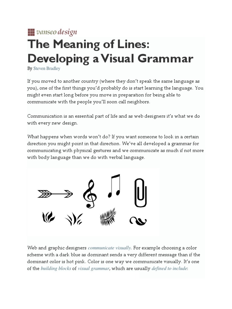 The Meaning of Lines STEVEN BRADLEY | PDF | Line (Geometry) | Gesture