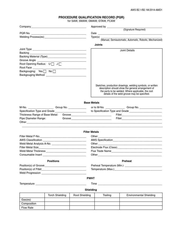 B2 1 B2 1m 2014 Amd1 Procedure Qualification Record Pqr Pdf Pdf