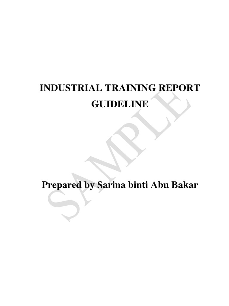 A Guide Through Industrial Training: Objectives, Experiences, and ...