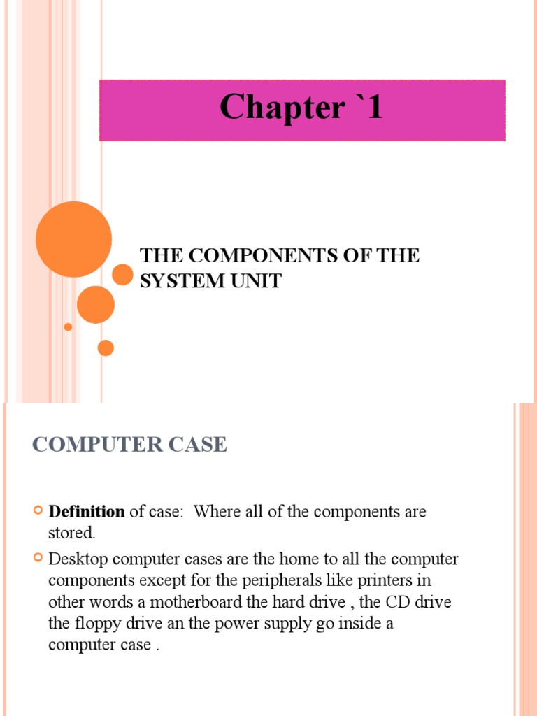 Chapter '1: The Components of The System Unit | PDF | Central ...