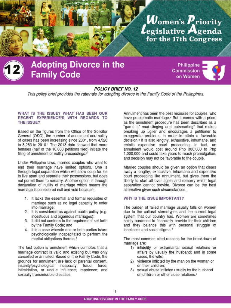 Adopting Divorce in The Family Code | PDF | Annulment | Marriage