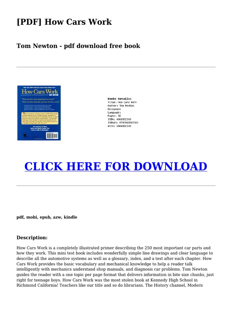 Click Here For Download: (PDF) How Cars Work | PDF