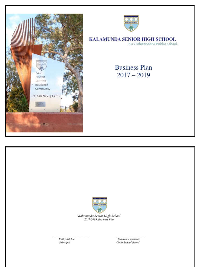 Business Plan 2017 - 2019: Kalamunda Senior High School | PDF ...