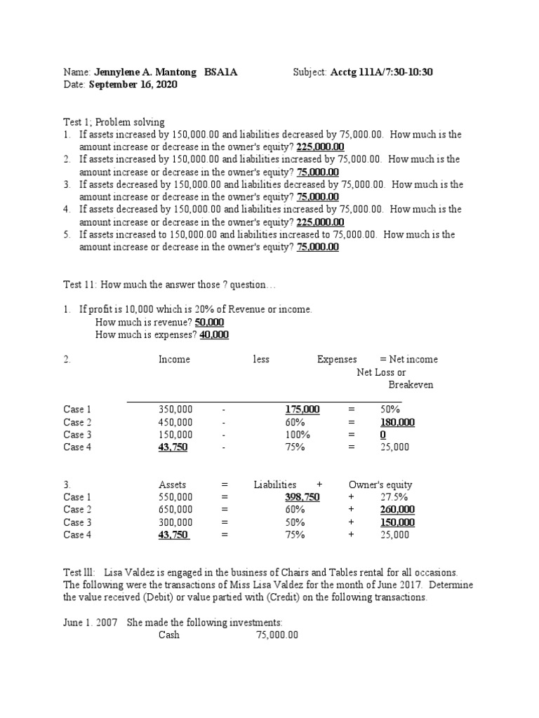 Acctg Equation and Journal Entries | PDF | Debits And Credits | Equity ...