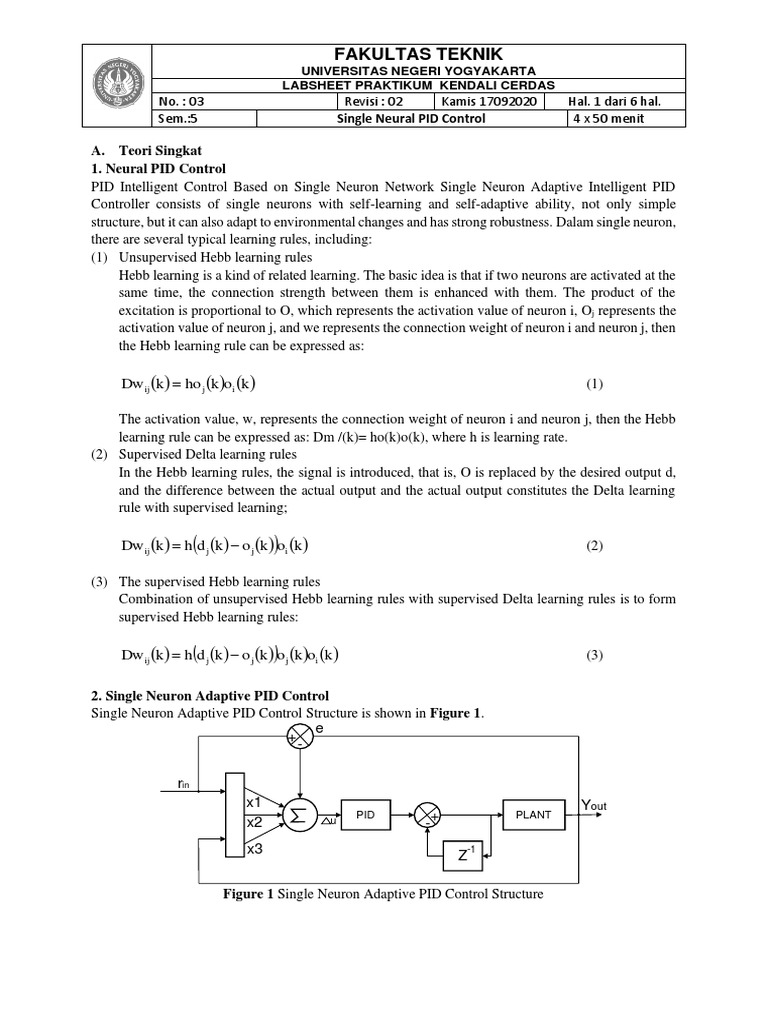 LABSHEET 3 - SN PID Controller PDF | PDF | Algorithms | Systems Science