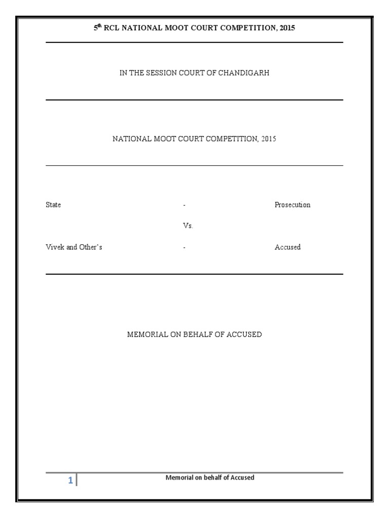 Memorial On Behalf of Accused 7th RLC SAQUIB RIZVI MEMORIAL NATIONAL ...