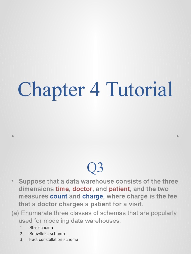 Chapter 4 Tutorial | PDF | Data Warehouse | Conceptual Model