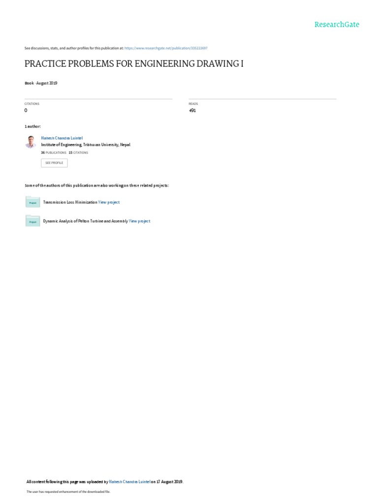 Engineering Drawing Practice Problems | PDF | Circle | Analytic Geometry