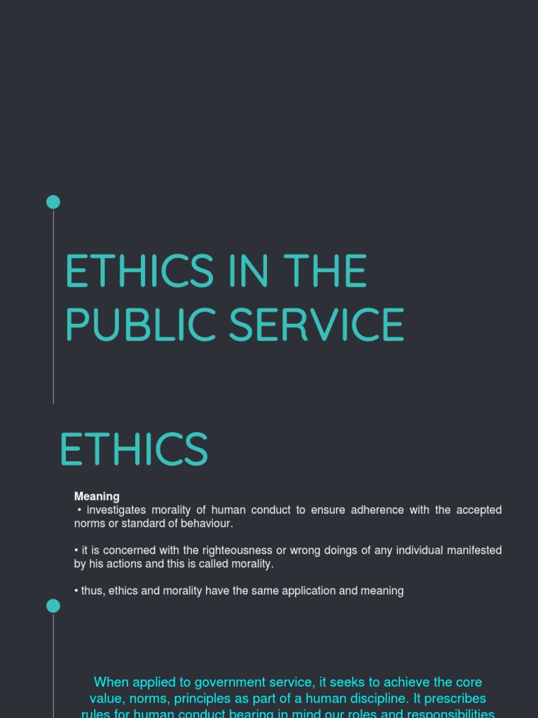 Ethics in Public Service | PDF | Special Education | Conflict Of Interest