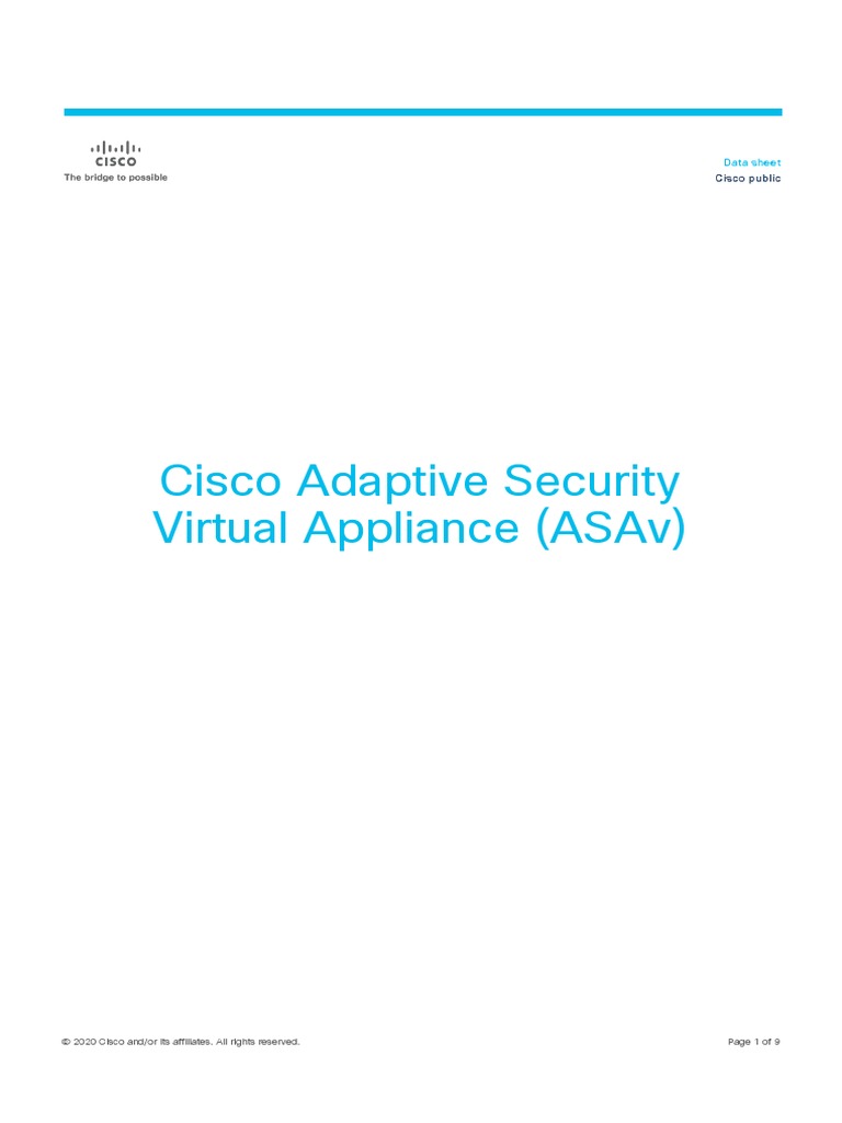 DataSheet - Cisco Adaptive Security Virtual Appliance (ASAv) | PDF ...