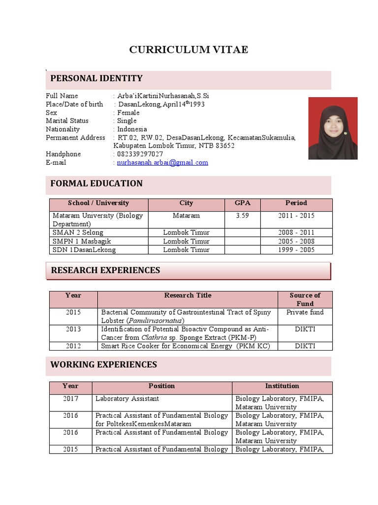 CV Arba'i Kartini | PDF | Science | Nature