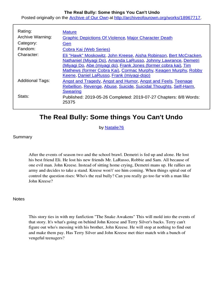 The Real Bully Some | PDF