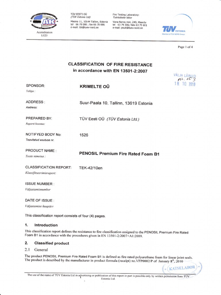 Classification of Fire Resistance | PDF | Building Engineering ...