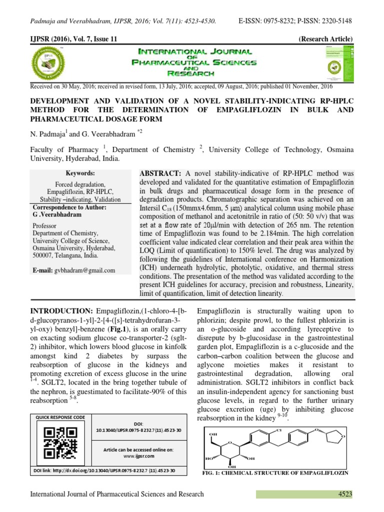 29 Vol. 7 Issue 11 November 2016 IJPSR RA 6749 | PDF | High Performance ...