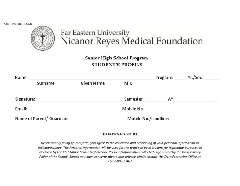 Student Profile Form for SHS | PDF | Career & Growth | Social Science