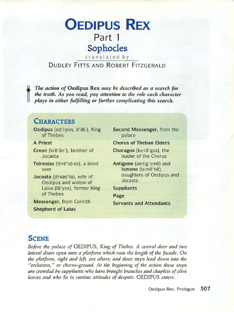 Oedipus Rex Part 1 PDF | PDF