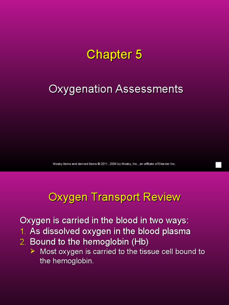 Oxygenation Assessment | PDF | Blood | Hypoxia (Medical)