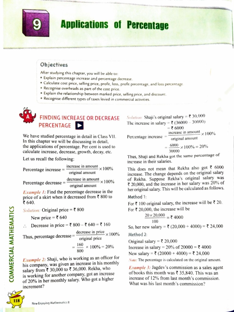 Percentage and It's Applications | PDF