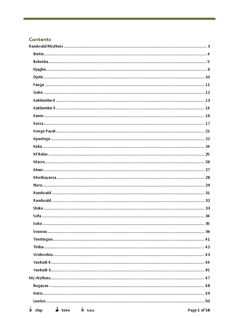 Djembe Rhythms Book | PDF | Percussion Instruments | African Music