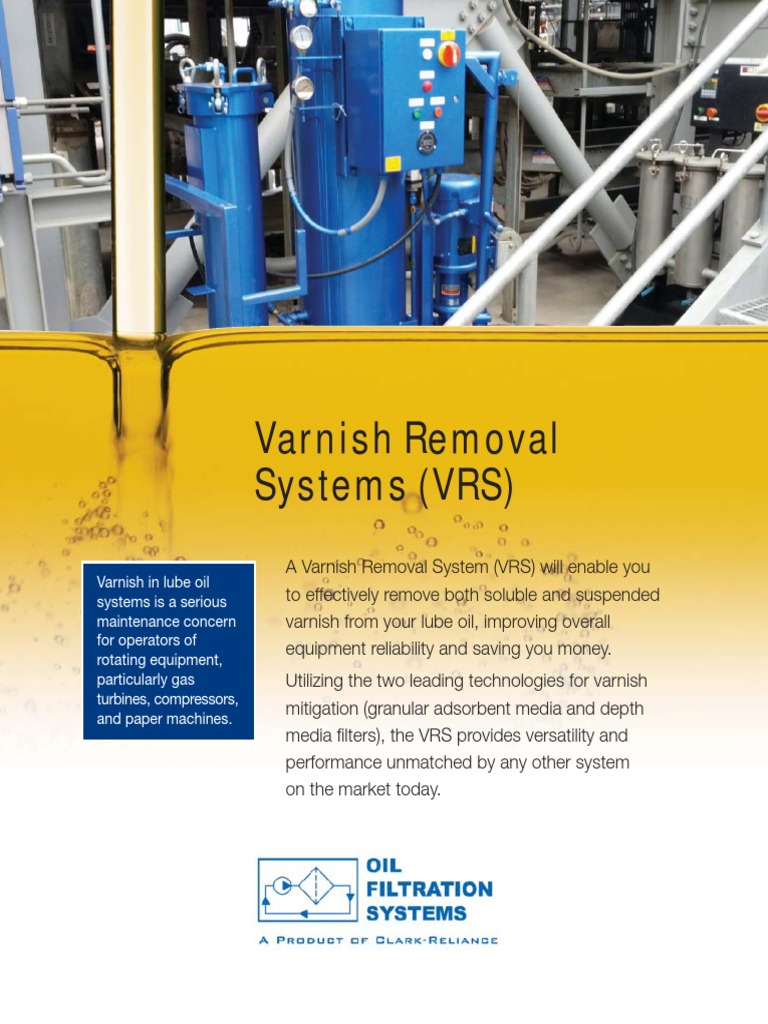Varnish Removal Systems (VRS) | PDF | Filtration | Lubricant