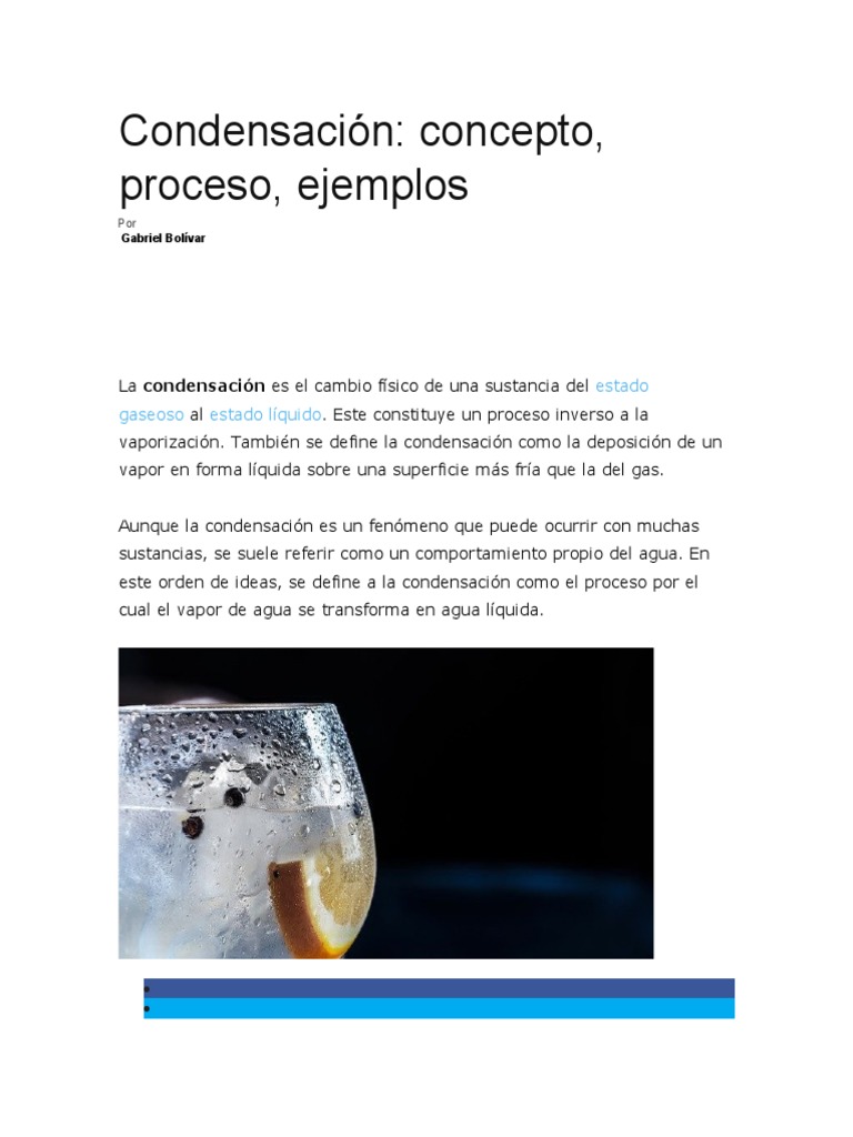 Ejemplos de Condensar | PDF