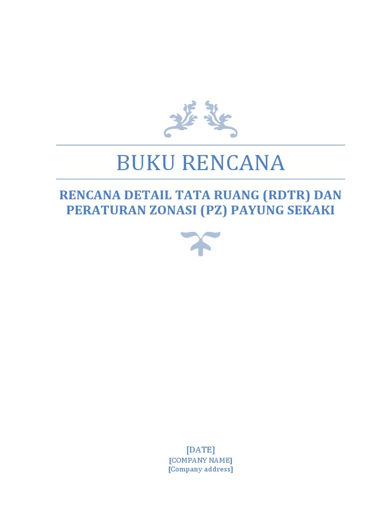 Buku Rencana - RDTR Payung Sekaki | PDF