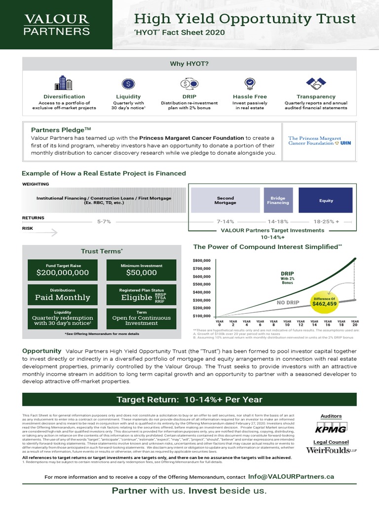 Valour Partners High Yield Opportunity Trust - Fact Sheet | PDF ...