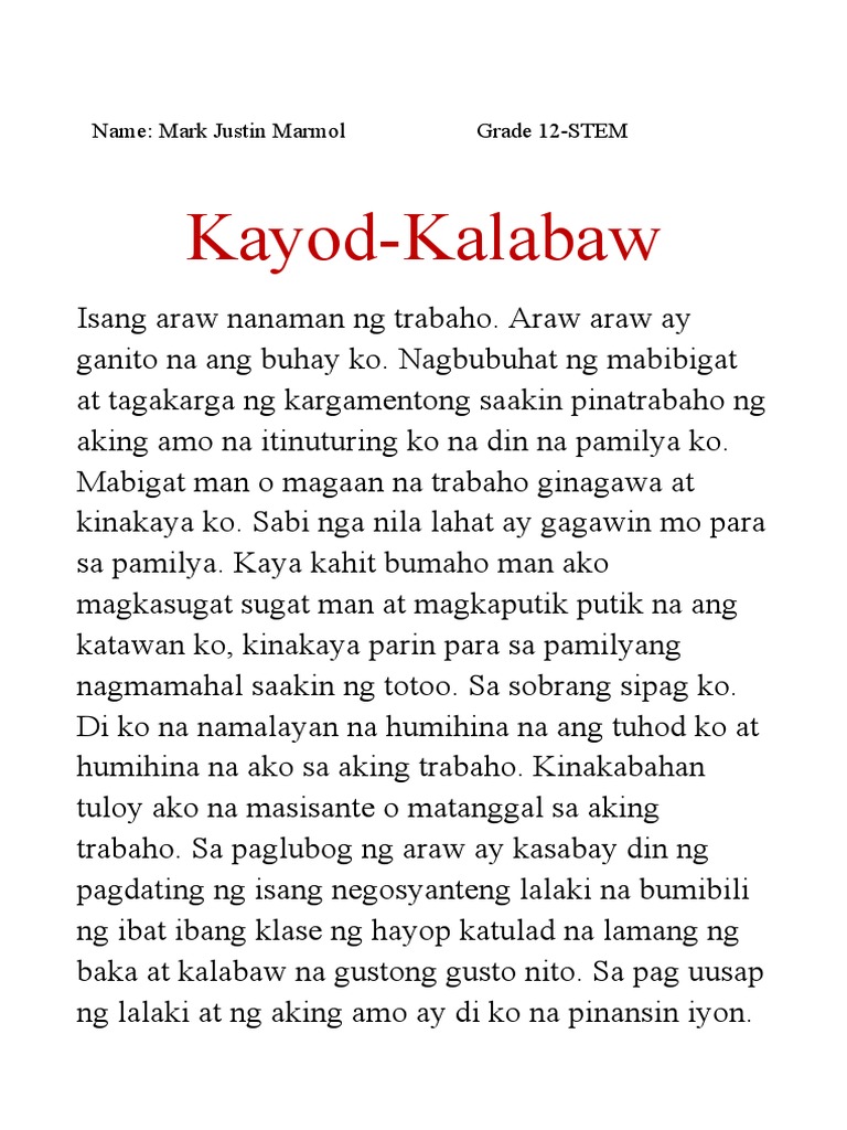 Kayod Kalabaw | PDF