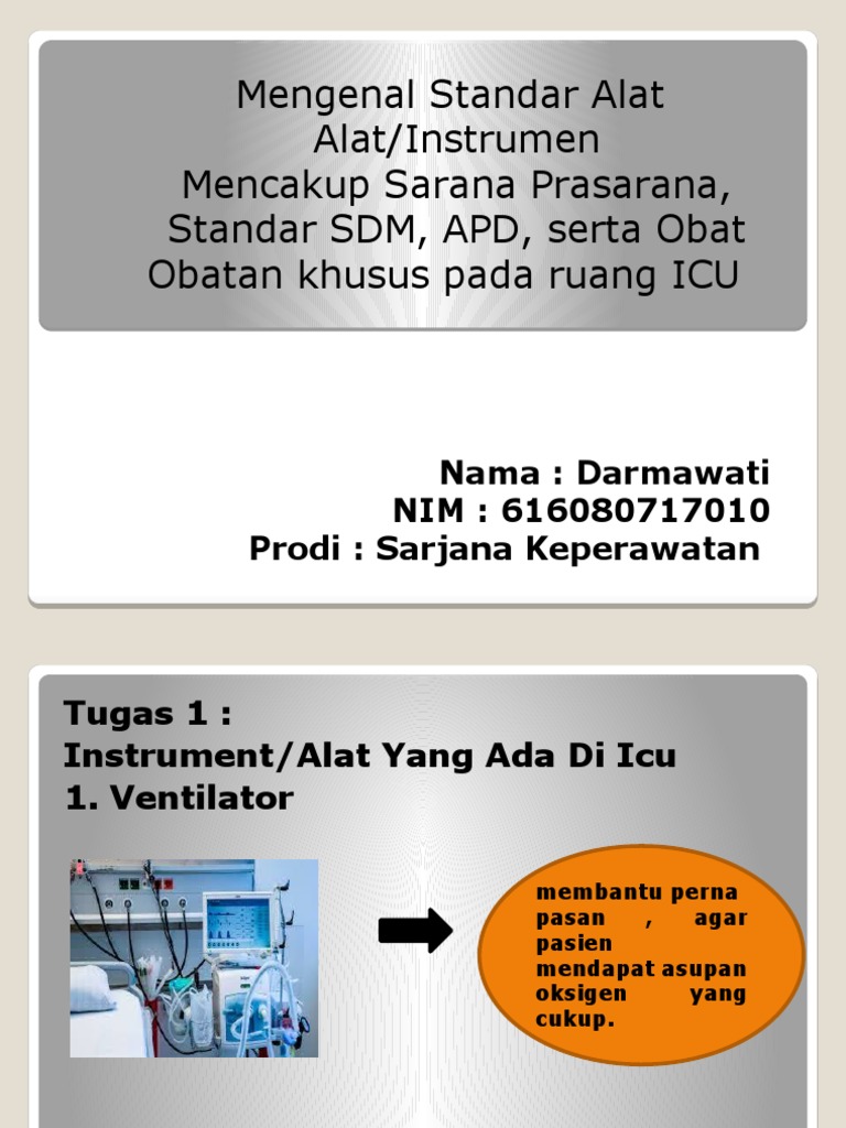 Standar Dan Alat/instrumen Di Ruang ICU | PDF | Sains & Matematika