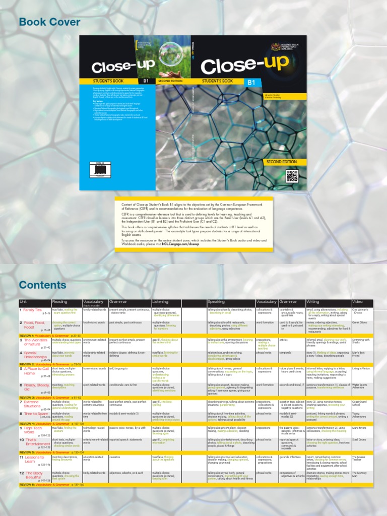 Close-up B1 Student's Book Overview | PDF | Question | Verb