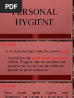 Personal Hygiene Checklist | PDF | Hygiene | Toothbrush