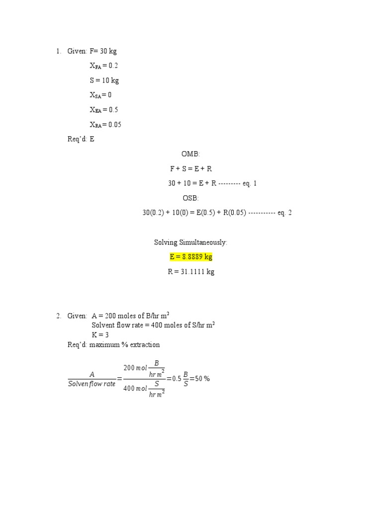 LLE Single Stage | PDF LLE Single Stage | PDF