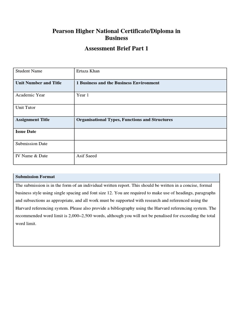 Business Environment Analysis Brief | PDF | Swot Analysis | Cognition