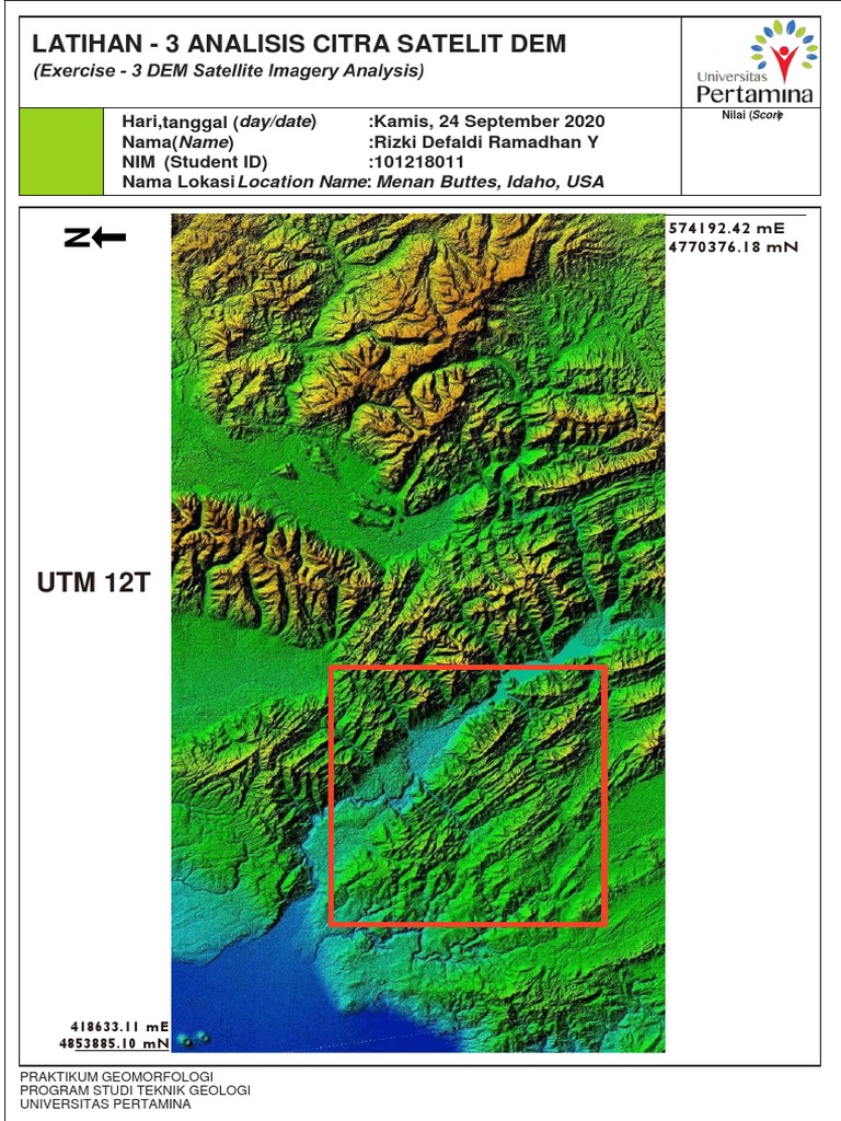 Peta Struktur Geologi Menan Buttes | PDF | Sains & Matematika