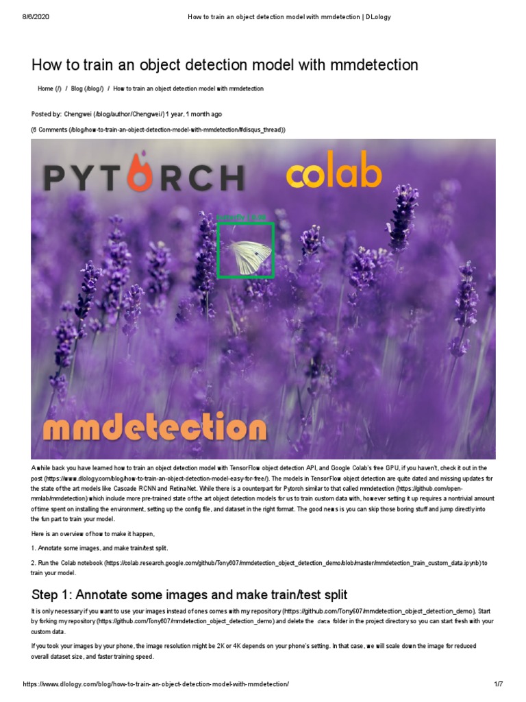 How To Train An Object Detection Model With Mmdetection Dlology Pdf