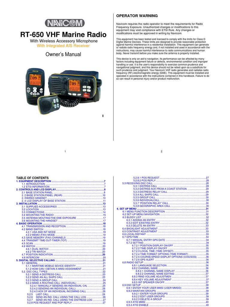 RT-650 Provisional Manual - April 2008 | Broadcasting | Telecommunications