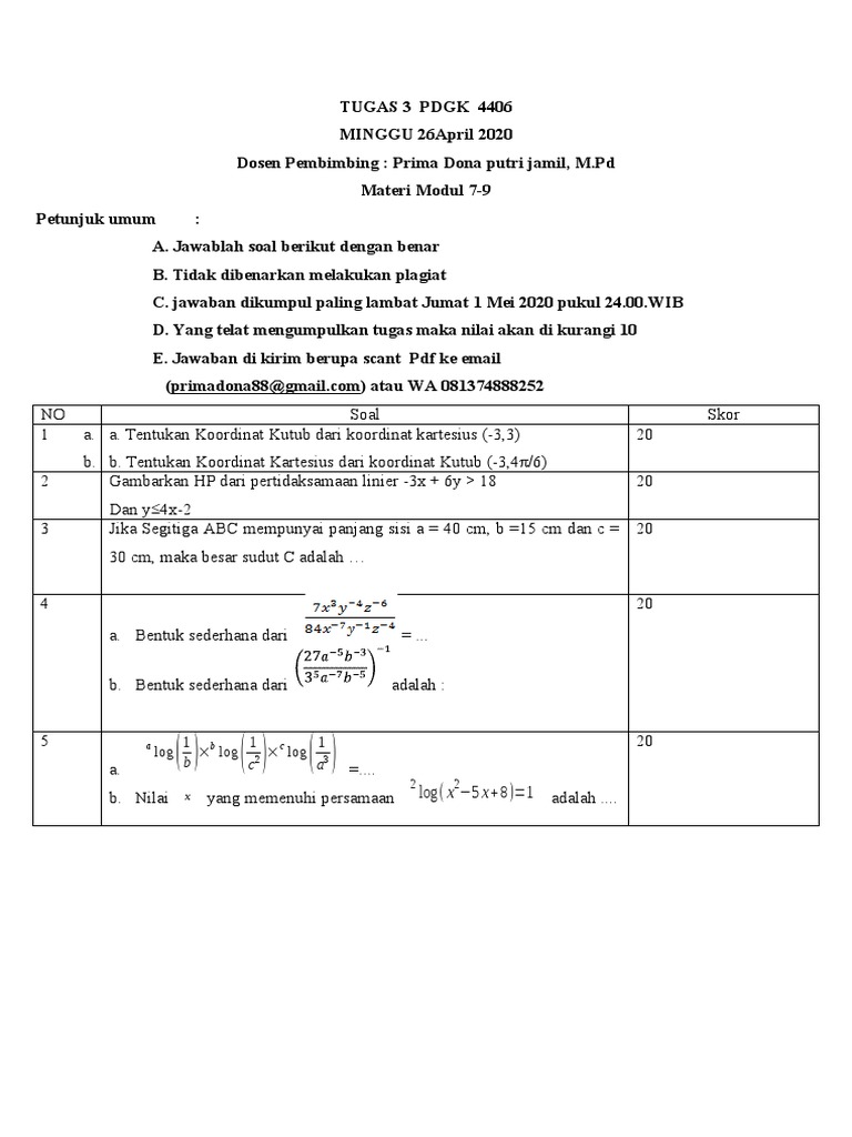 Tugas 3 PDGK 4406 Pem - MTK Di SD | PDF