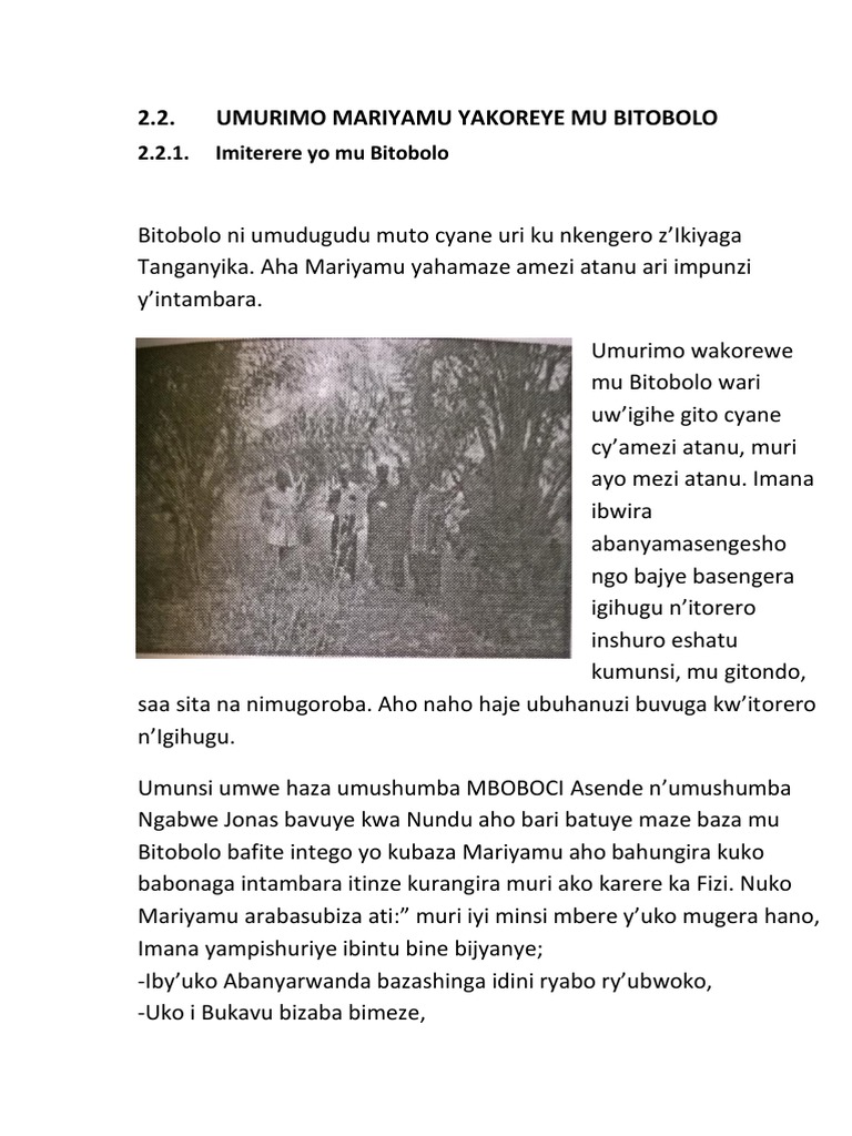Ubuhanuzi bwa Mariyamu ku Burundi | PDF