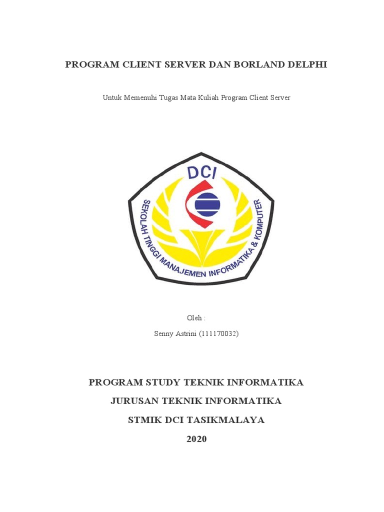 Materi Client Server Dan Borland Delphi - Senny Astrini | PDF | Komputer | Teknologi & Rekayasa