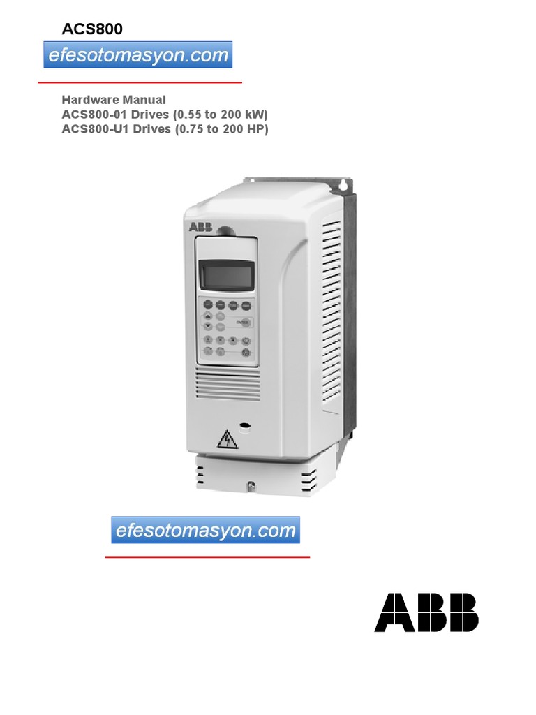 ACS800-01 - U1 Hardware Manual | PDF | Electric Motor | Switch