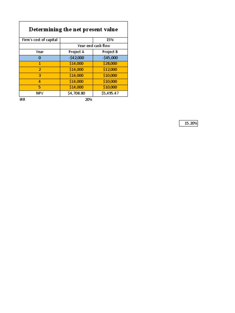 Determining The Net Present Value | PDF