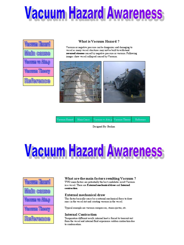 Vacuum Hazard | PDF | Vacuum | Atmospheric Pressure