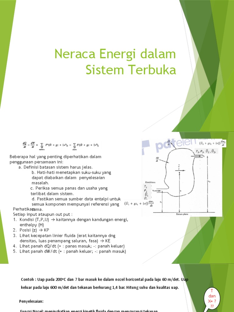 Neraca Energi Dalam Sistem Terbuka | PDF